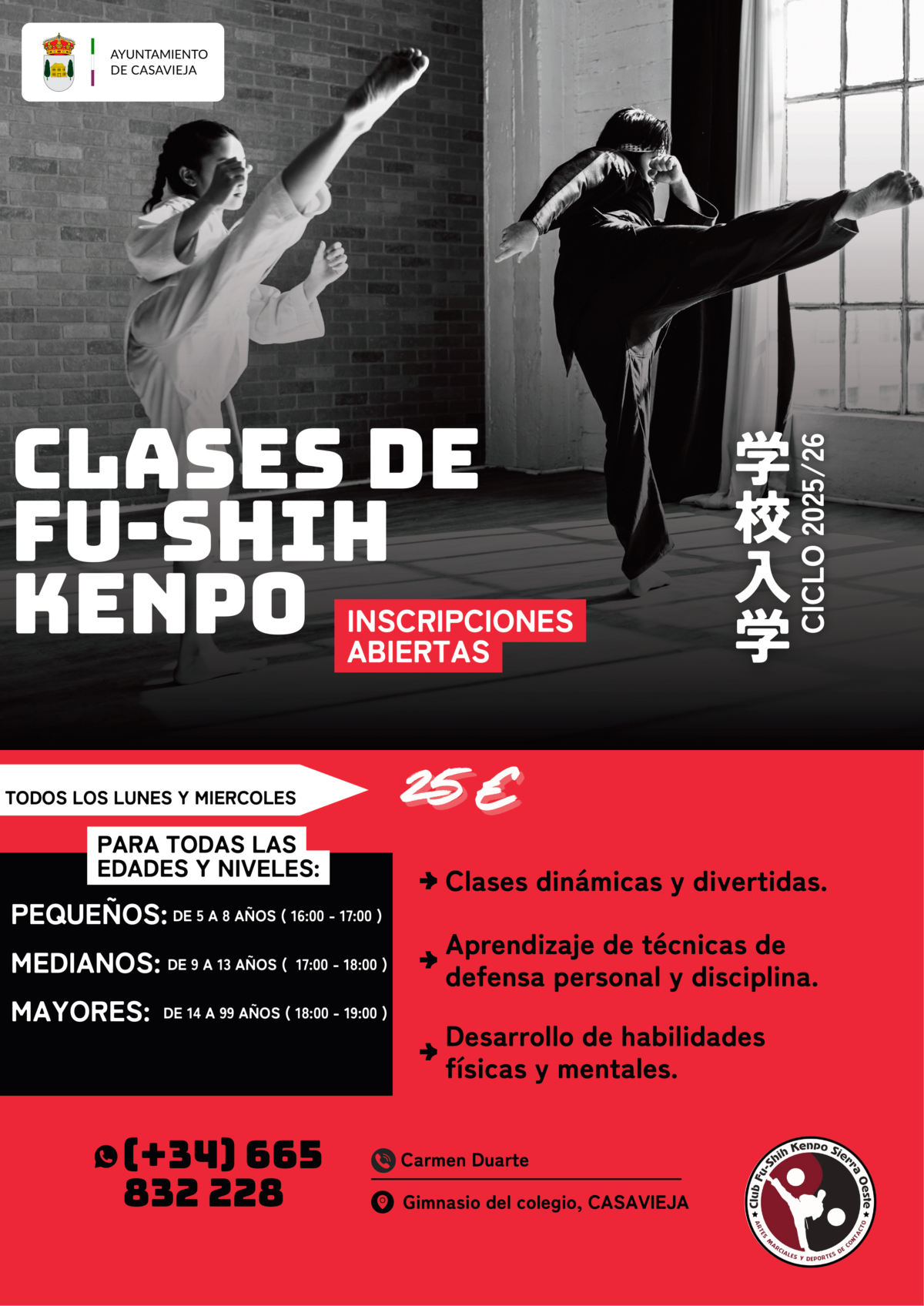 Clases de Fu-Shih Kenpo - Ayuntamiento de Casavieja